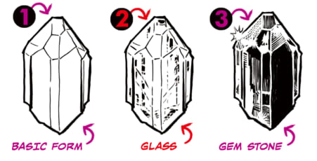 How to draw Gems, Crystals, and Gold | Art Rocket