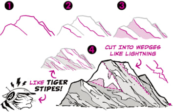 How To Draw Mountains | Art Rocket